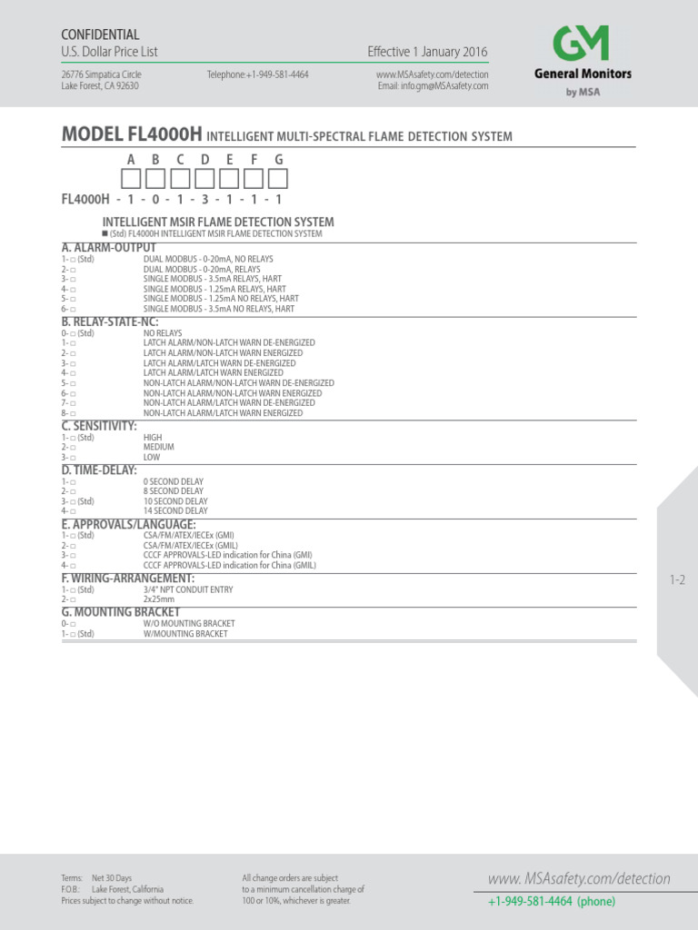 FL4000H Configuration | PDF