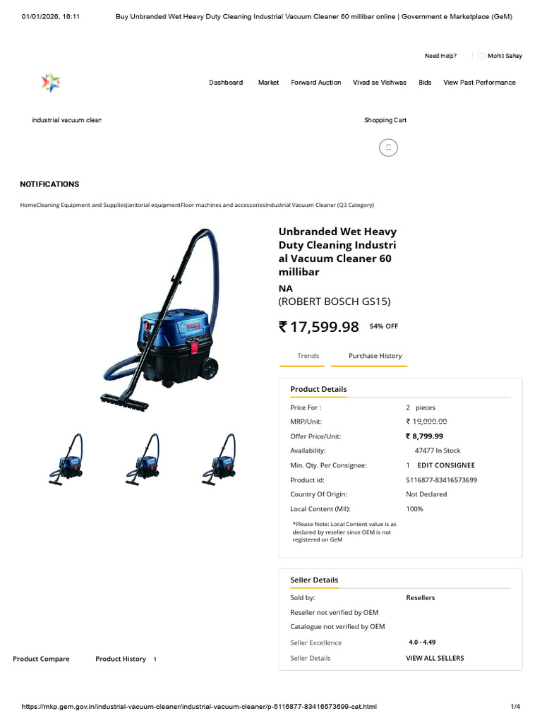 Buy Unbranded Wet Heavy Duty Cleaning Industrial Vacuum Cleaner 60 ...