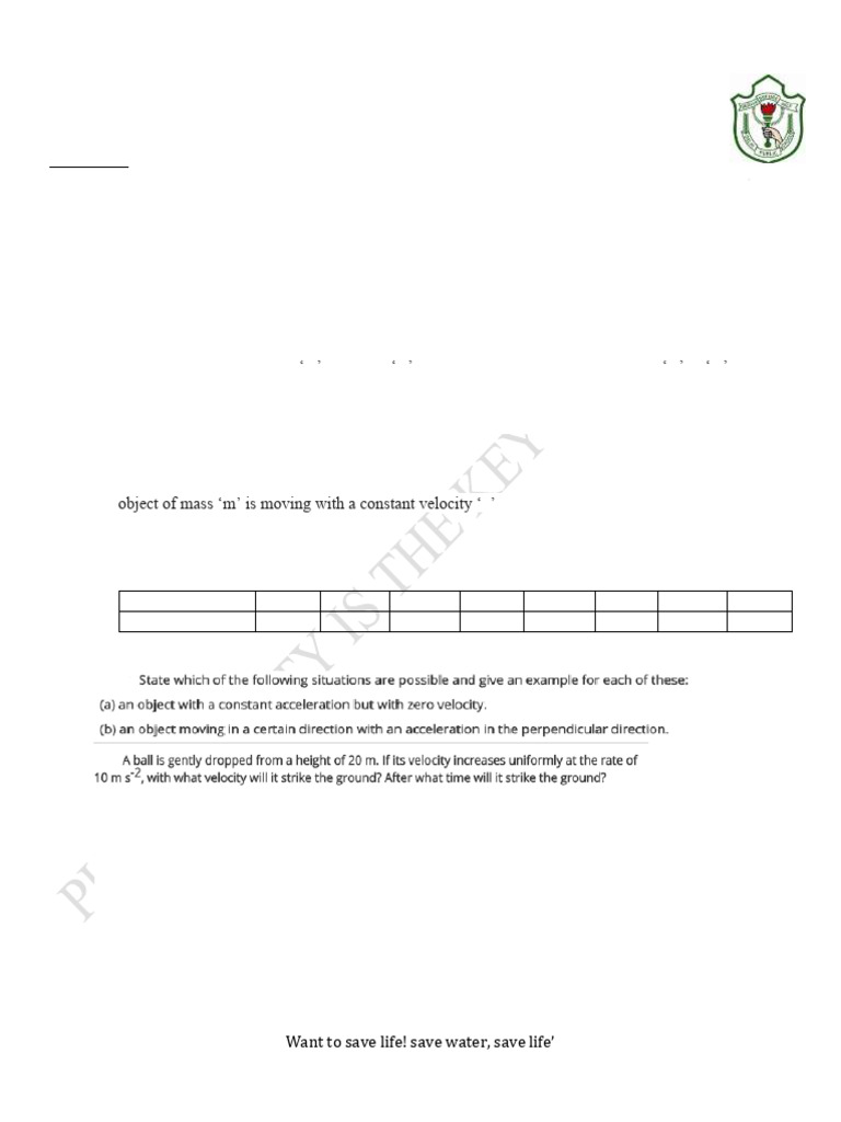 Class Ixphysicspractice Paper 02 15-02-2020.Cleaned | PDF