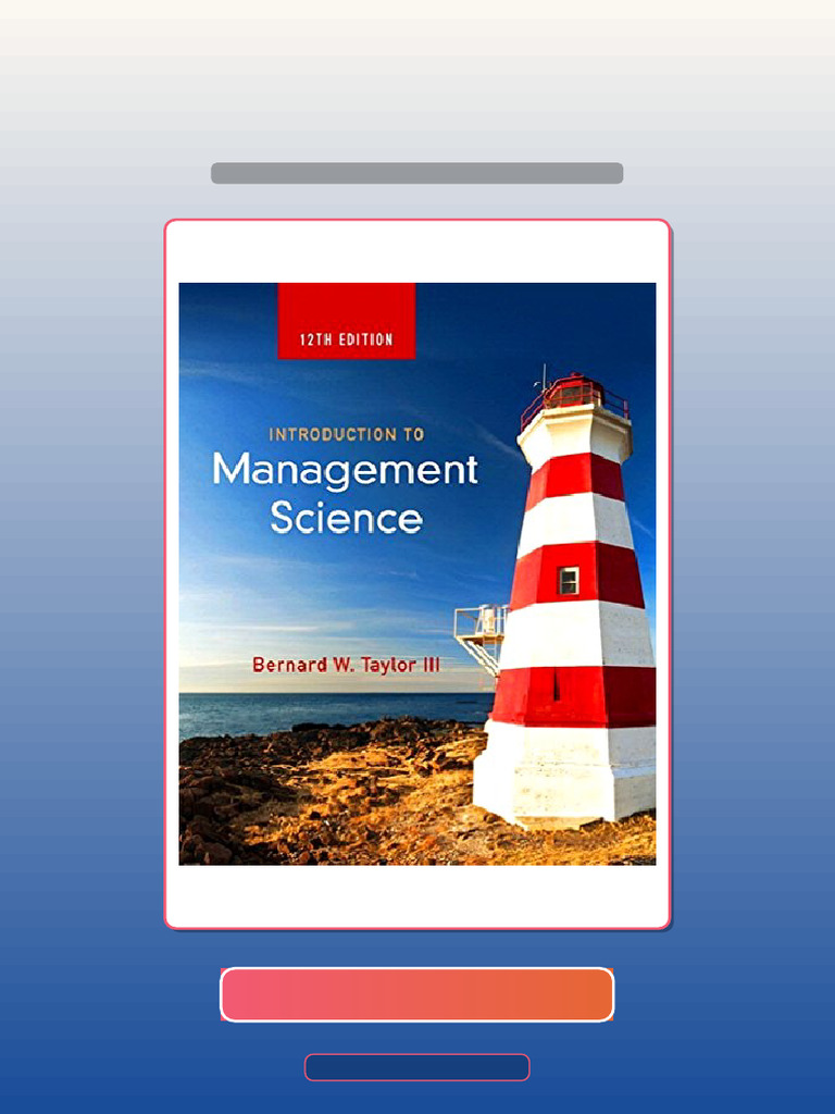Test Bank for Introduction to Management Science 12th Edition | PDF ...