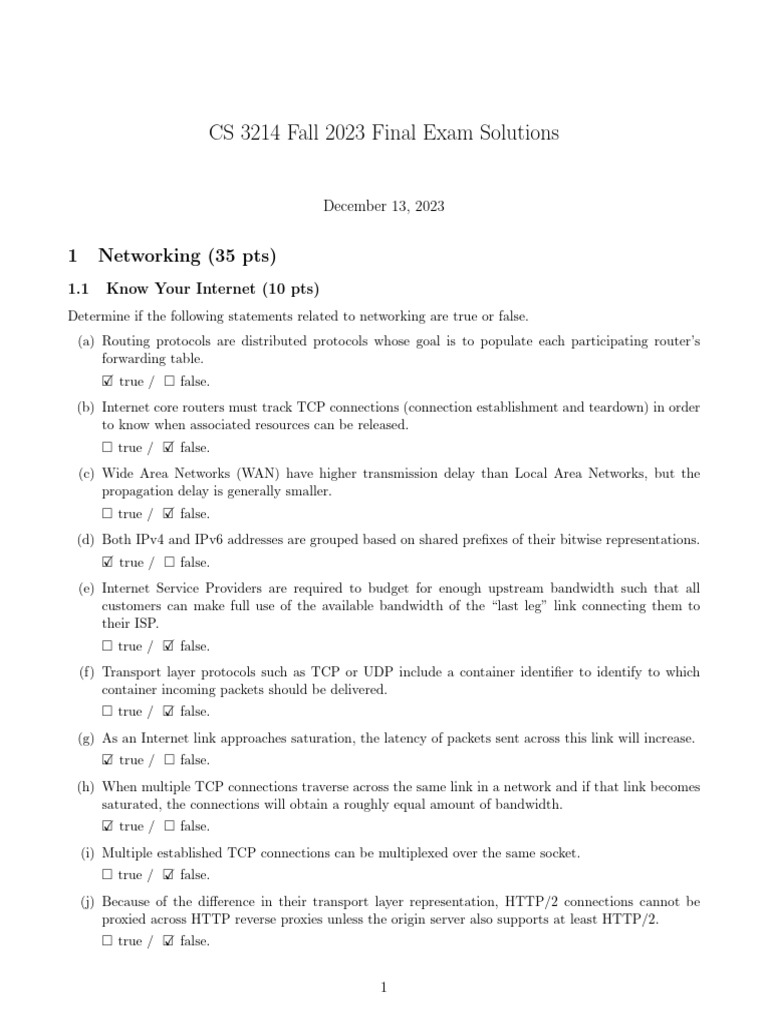 CS3214 Fall 2023 Final Exam Solutions | PDF | Computer Network ...