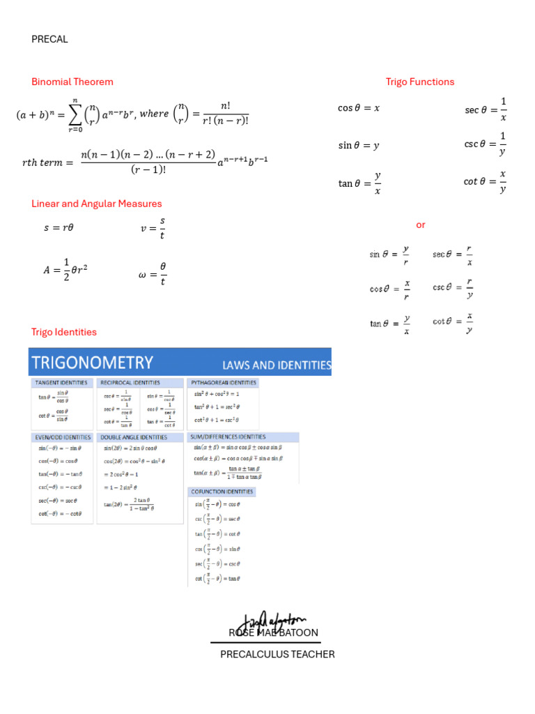 Formulas | PDF