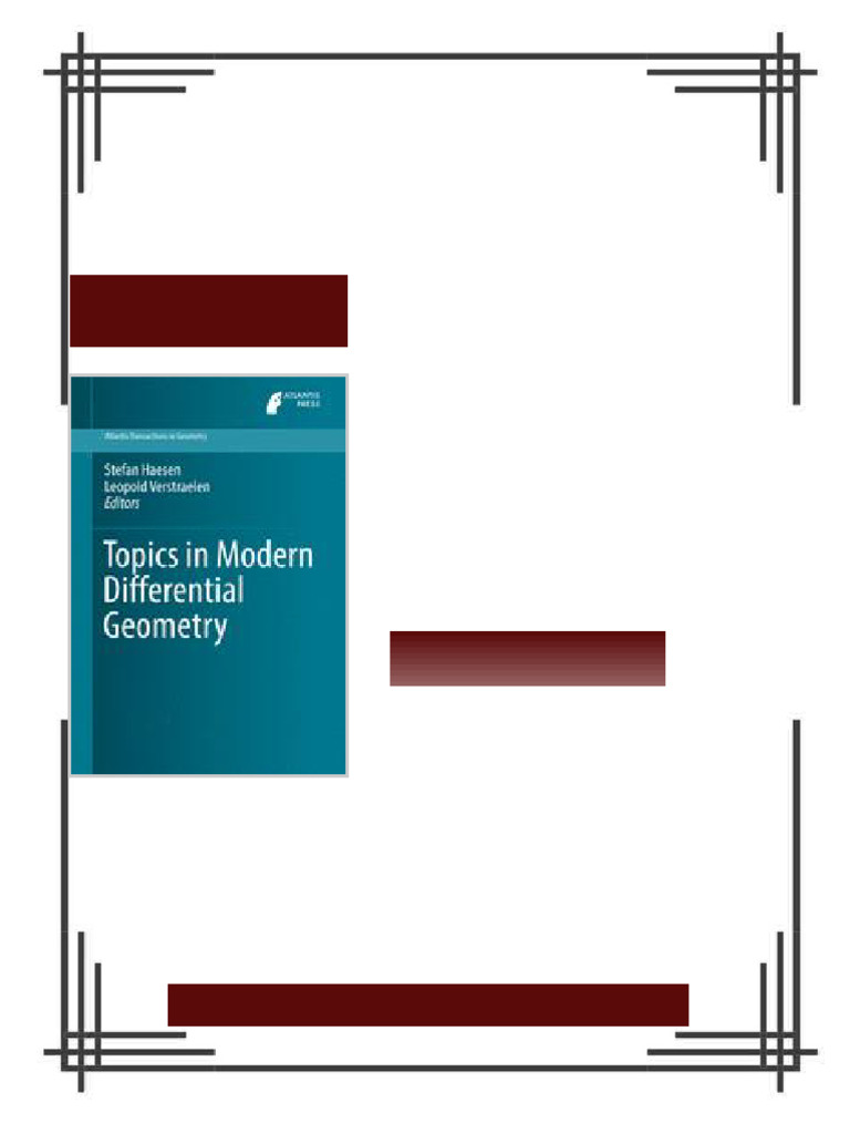 Topics in Modern Differential Geometry 1st Edition Stefan Haesen eBook fresh pdf upload | PDF ...