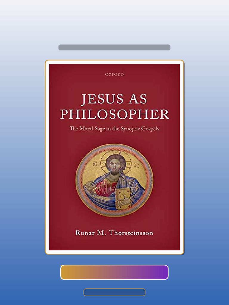 Test Bank for Jesus as Philosopher the Moral Sage in the Synoptic ...
