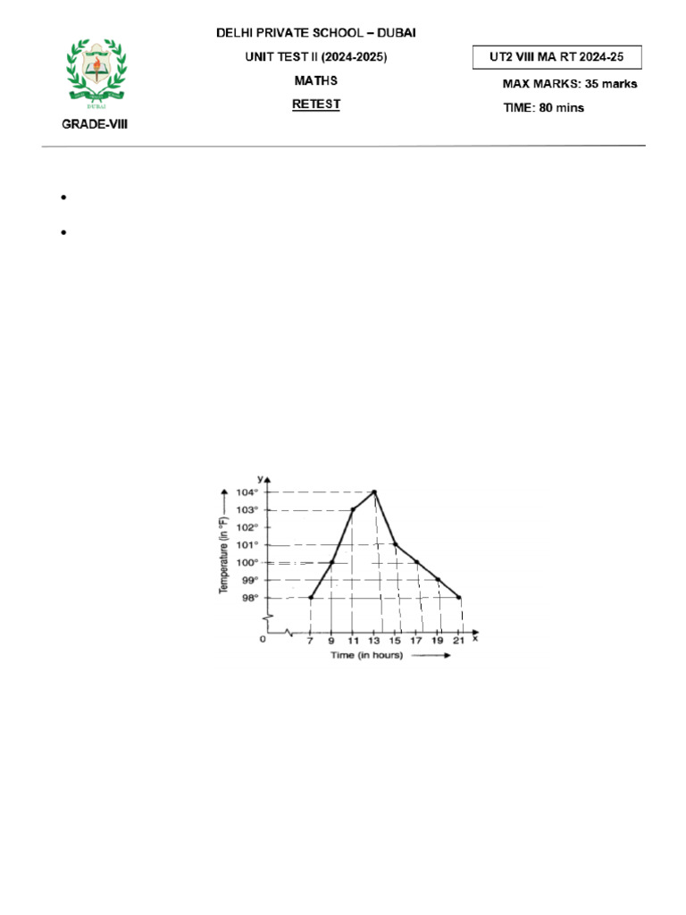 UT-2- Retest - math - grade 8 QP | PDF | Area | Cartesian Coordinate System