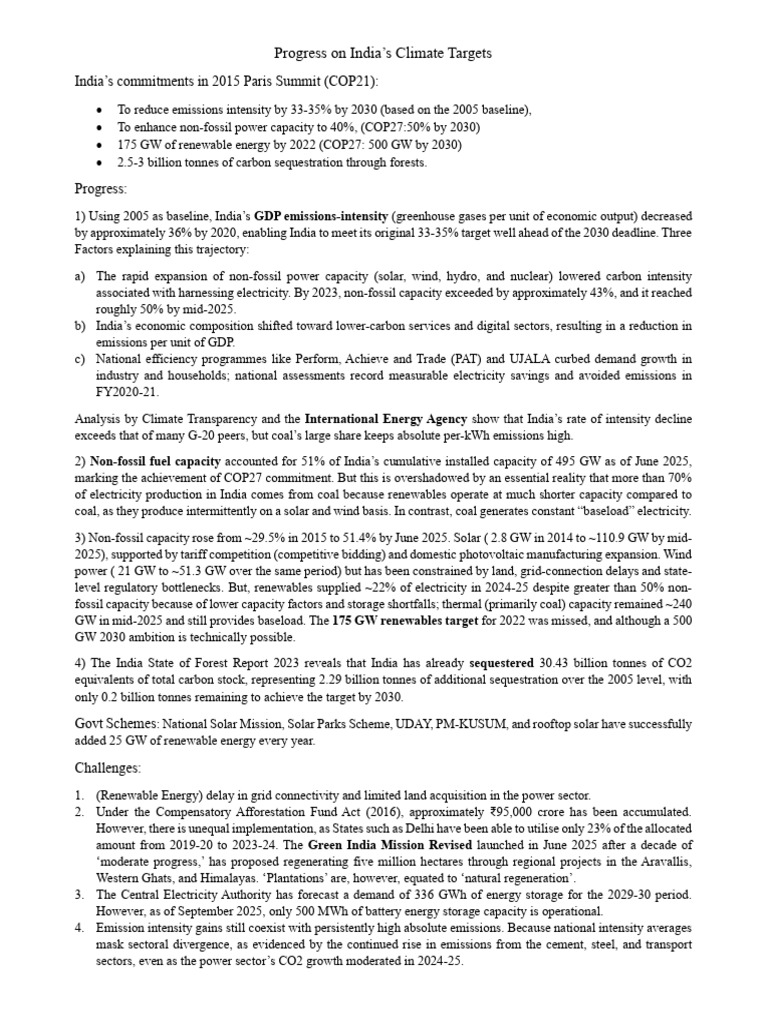 Climate | PDF | Renewable Energy | Emission Intensity