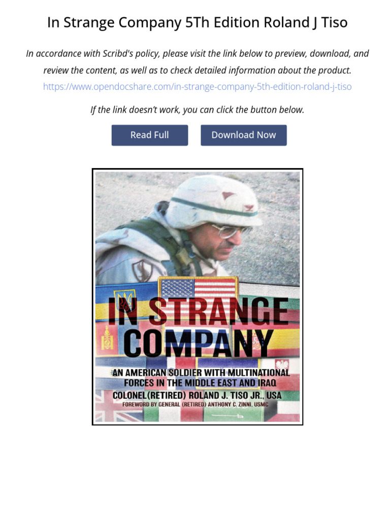 In Strange Company 5th Edition Roland J Tiso | PDF | United States ...
