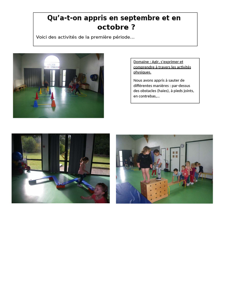 Activités éducatives de septembre-octobre | PDF