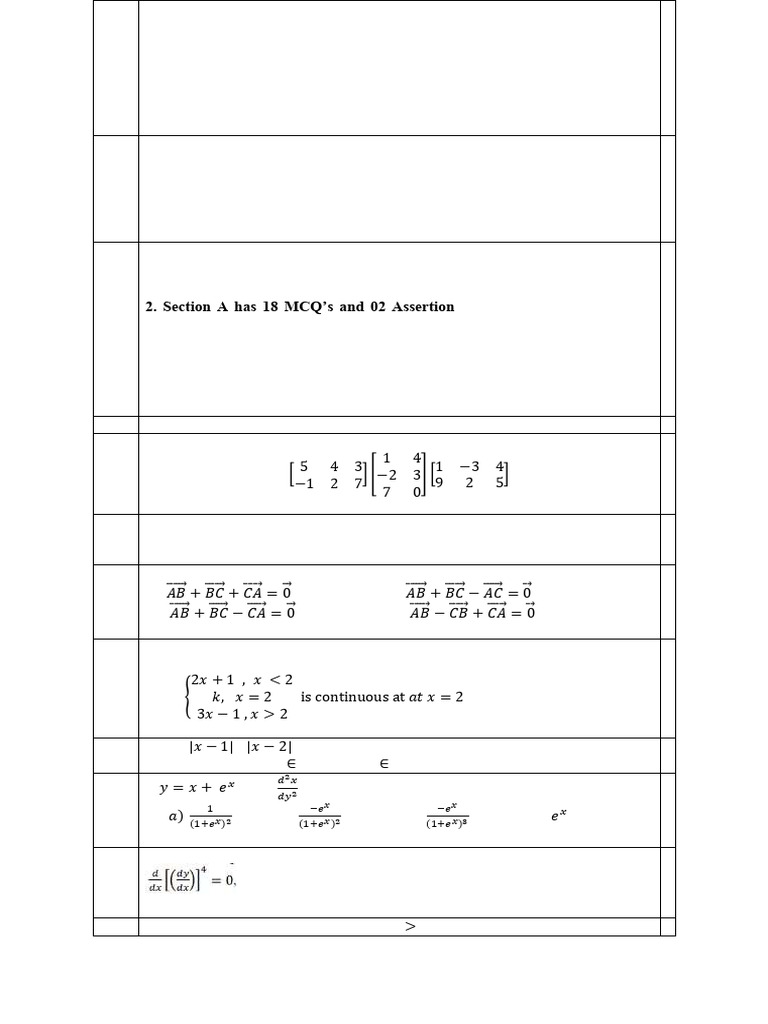 Xii Maths(041) Sahodaya Model(1) Qp | PDF | Velocity | Integral