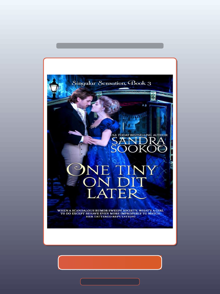 Test Bank for One Tiny on Dit Later Singular Sensation Book 3 Sandra ...