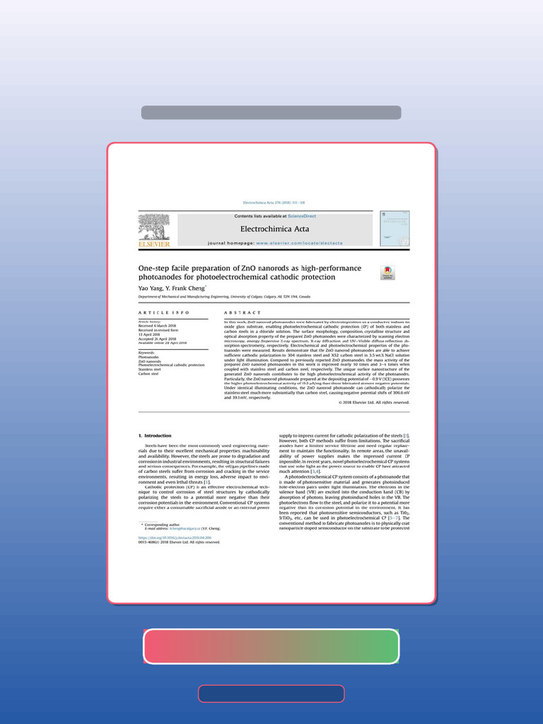 Test Bank for Onestep Facile Preparation of ZnO Nanorods as ...