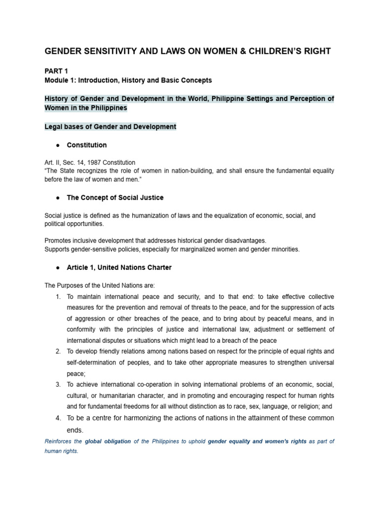 Gender Sensitivity in Women's Rights Law | PDF | Gender Studies | Gender