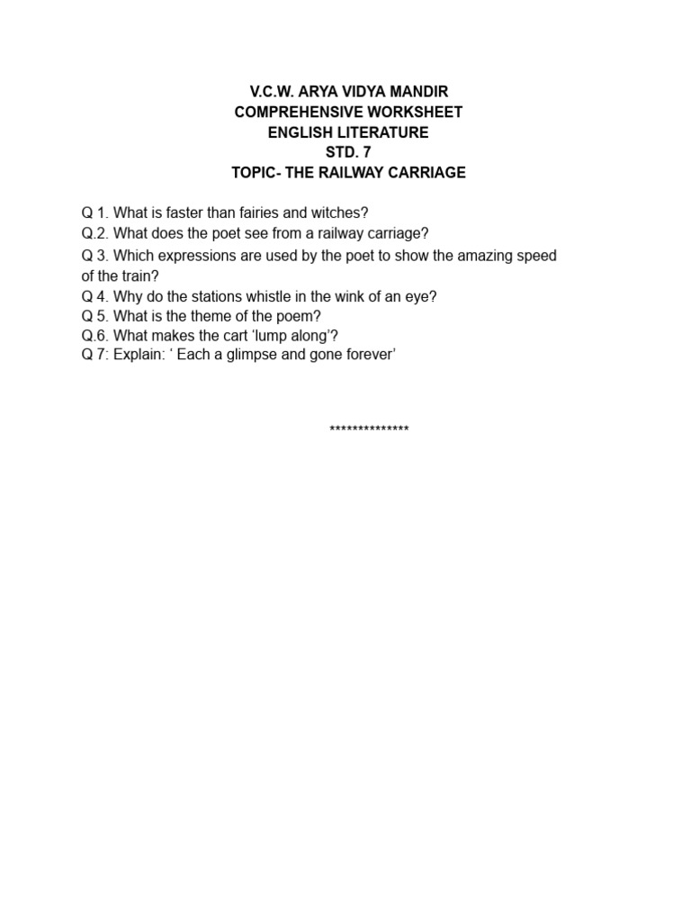 09.10.2024 From a Railway Carriage - CWS | PDF