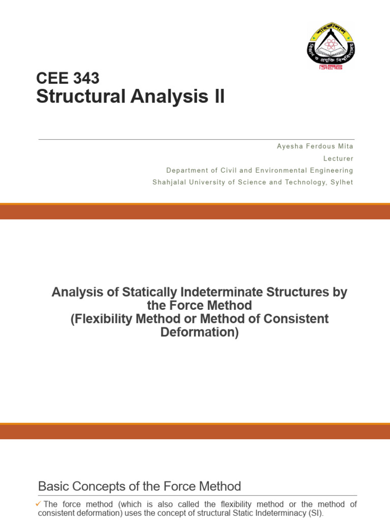 Lecture-2_Introduction to Force Method | PDF | Bending | Beam (Structure)