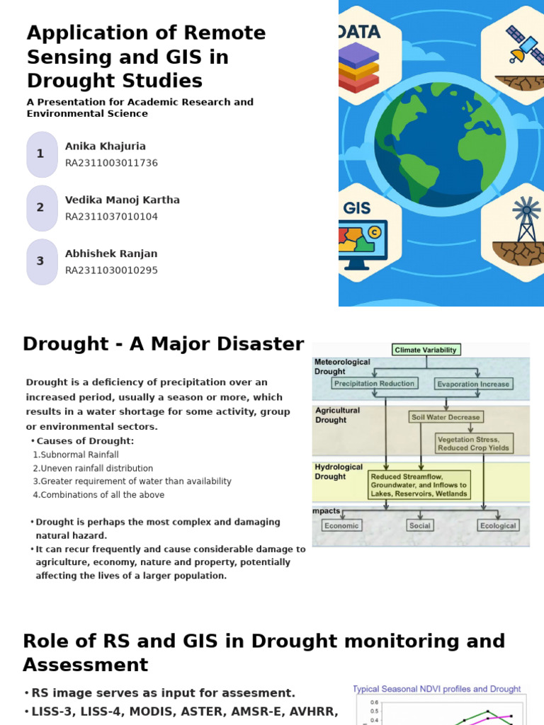 Remote Sensing & GIS in Drought Analysis | PDF | Drought | Geographic ...