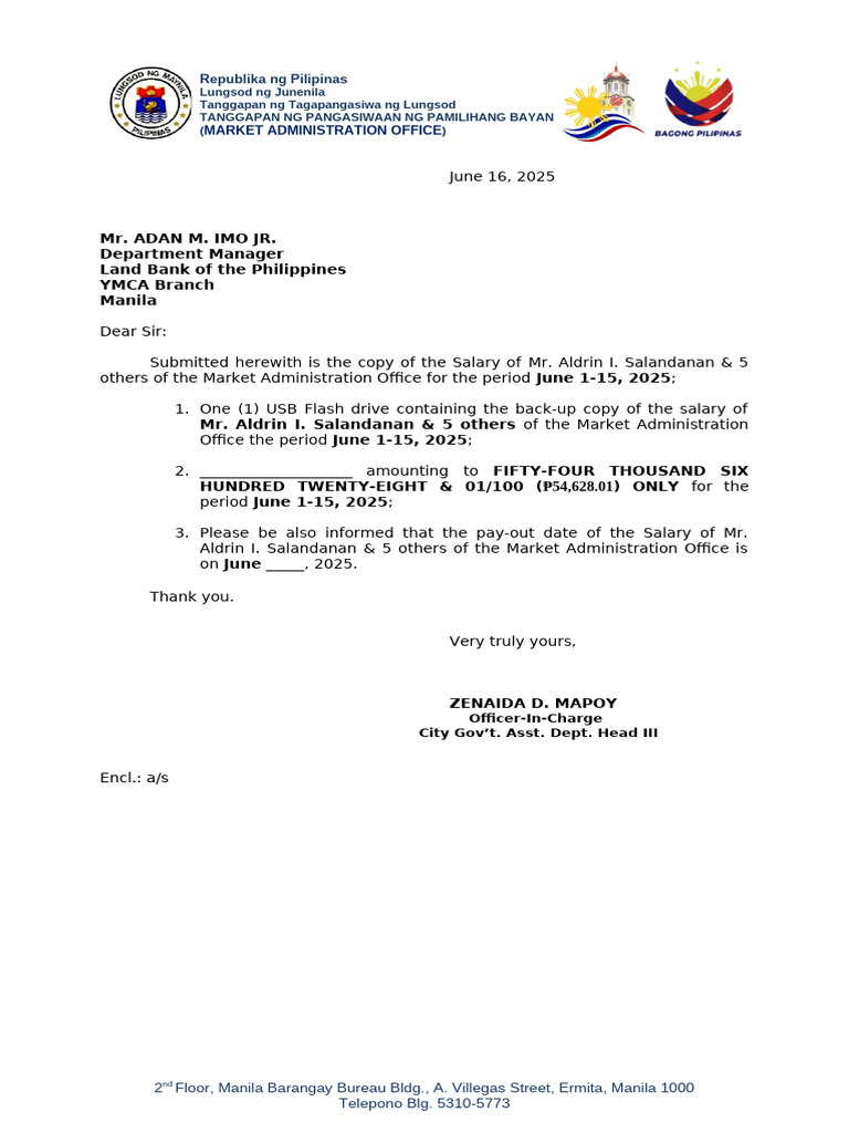 Salary Certification for June 2025 | PDF
