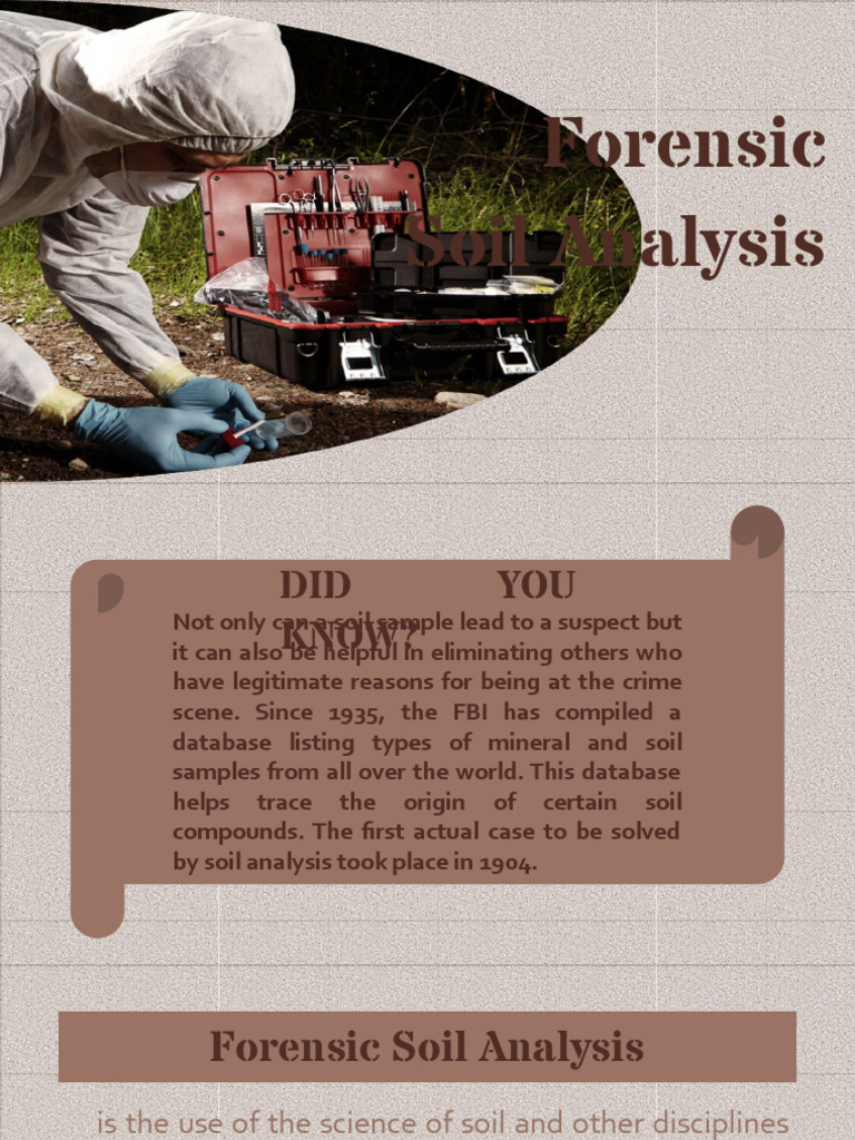 Forensic Soil Analysis in Criminal Cases | PDF | Soil | Forensic Science