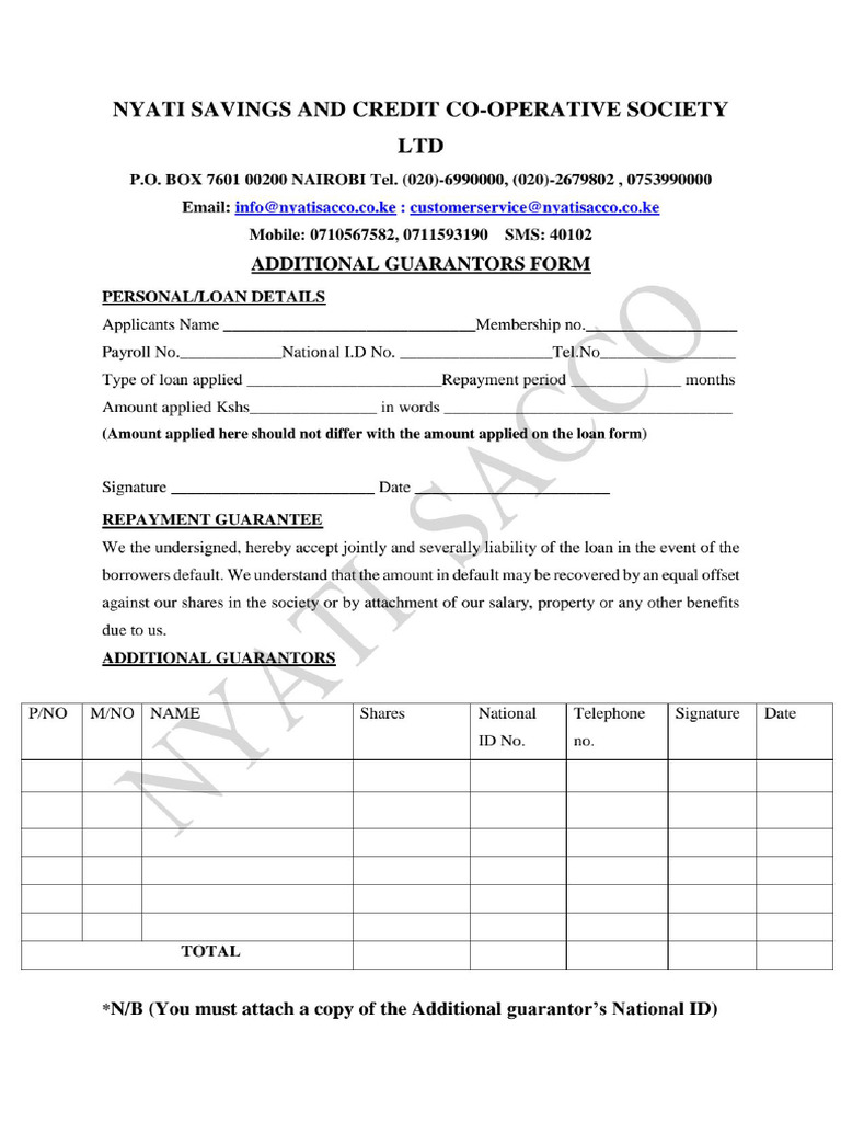 New Additional Guarantor Form | PDF