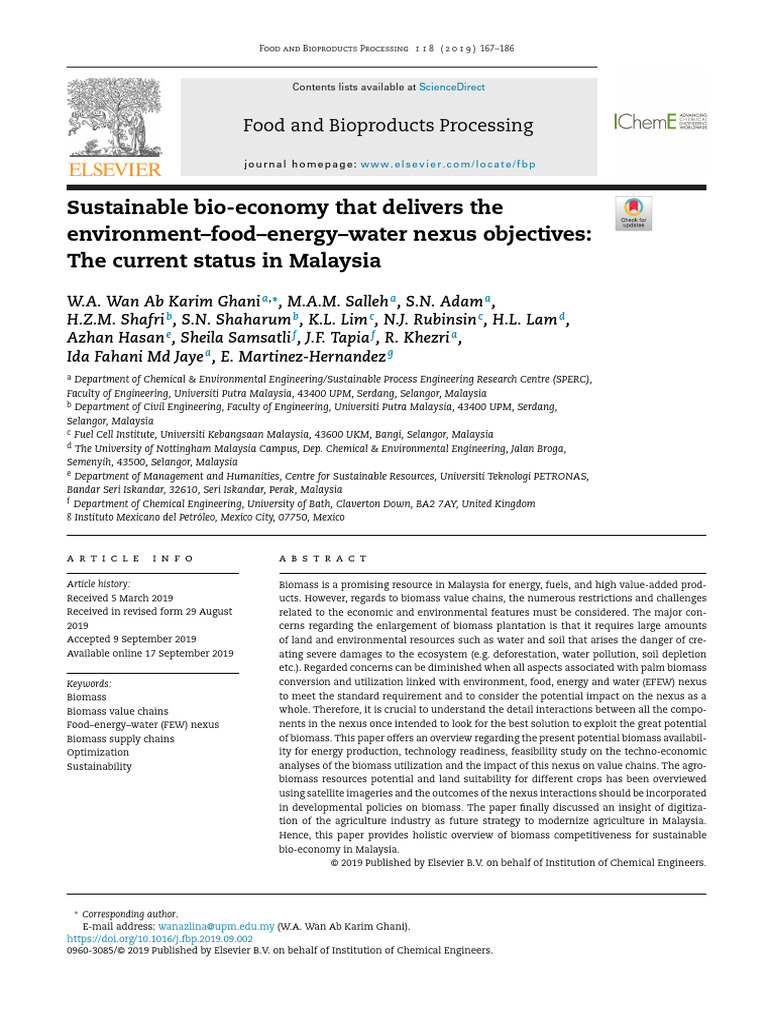 Sustainable Bio Economy That Delivers the Environment Fo 2019 Food and ...