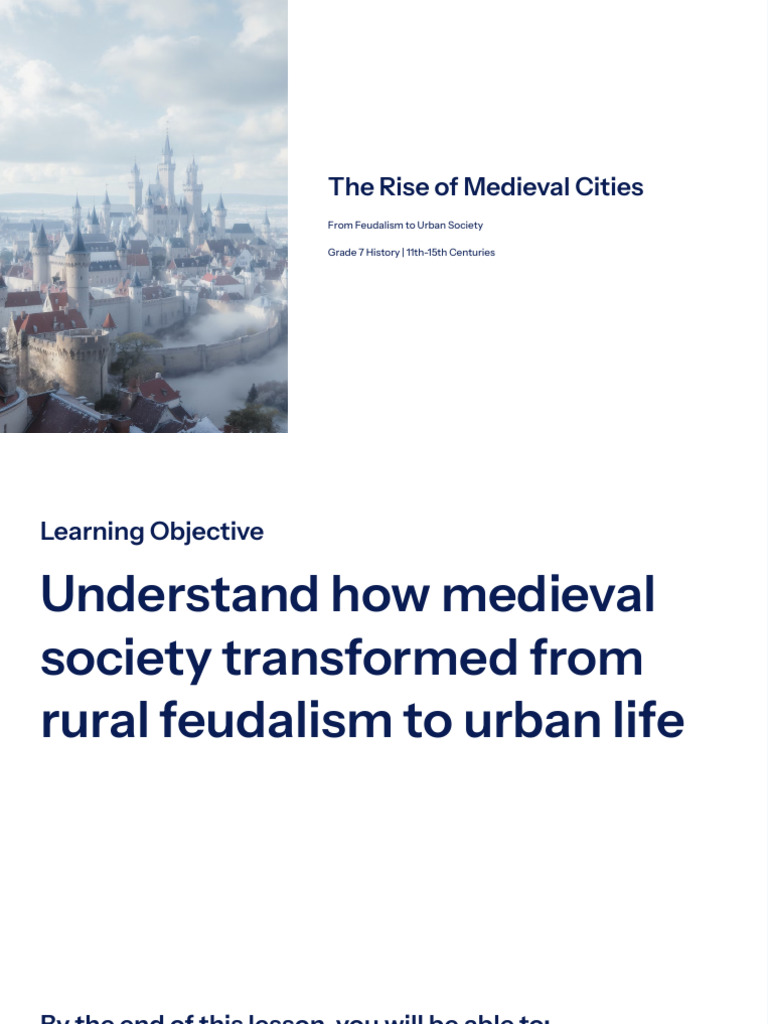 Medieval Cities: From Feudalism to Growth | PDF | Feudalism | City
