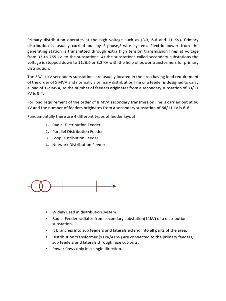 Primary Distribution System Overview | PDF | Electric Power ...