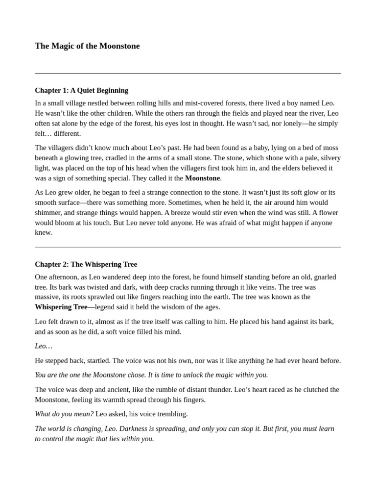 The Magic of The Moonstone | PDF