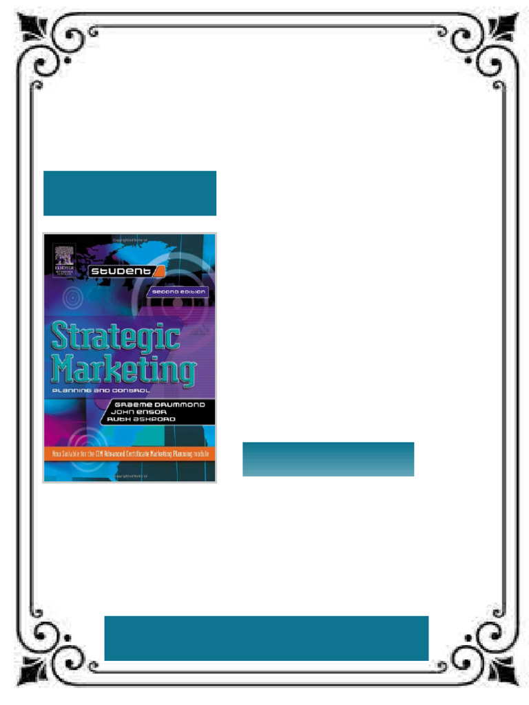 Strategic Marketing Planning and Control Second Edition Marketing ...