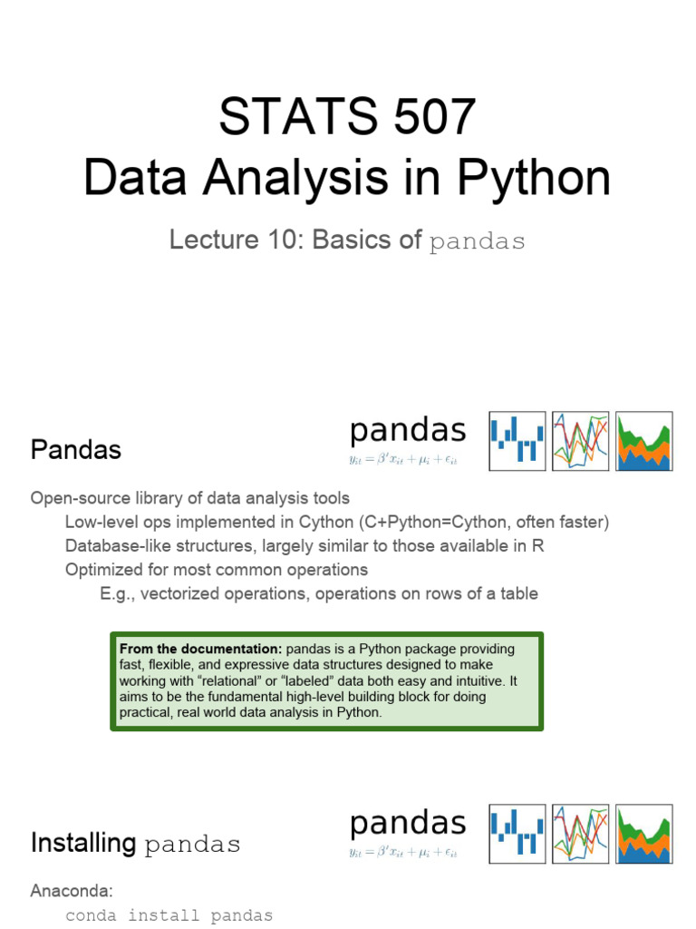 Pandas | PDF | Computer Programming | Software Engineering