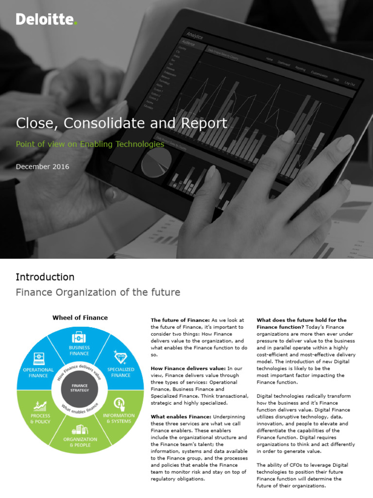 Deloitte Nl Cfo Point of View Close Consolidate and Report | PDF ...