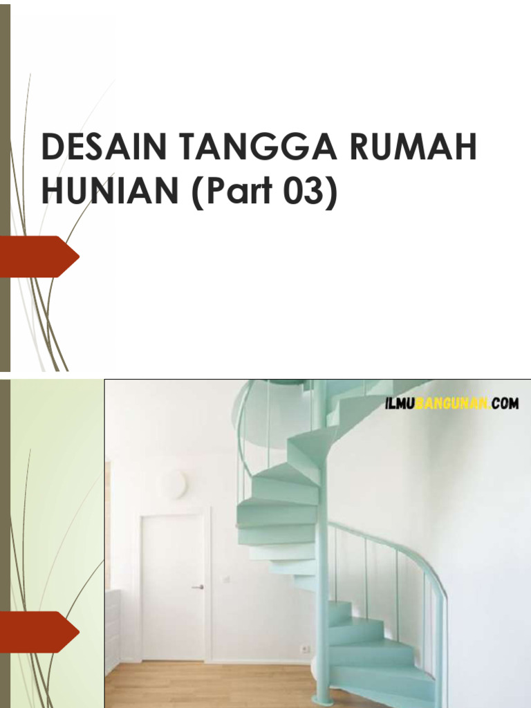 Desain Tangga Rumah Hunian (Part 03) | PDF