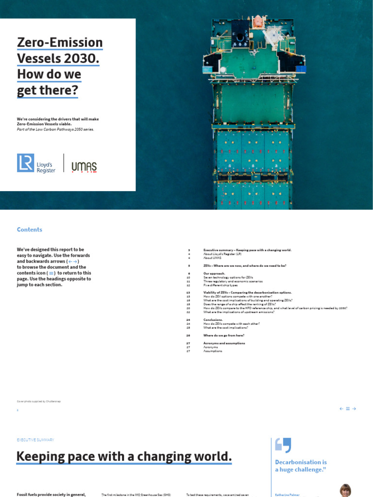 Pathways to Zero-Emission Vessels 2030 | PDF | Climate Change ...