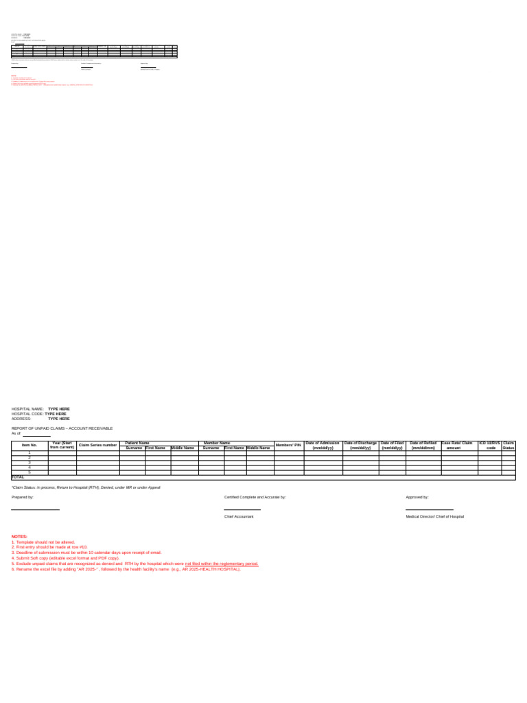 IBNR and Unpaid Claims Report Template | PDF