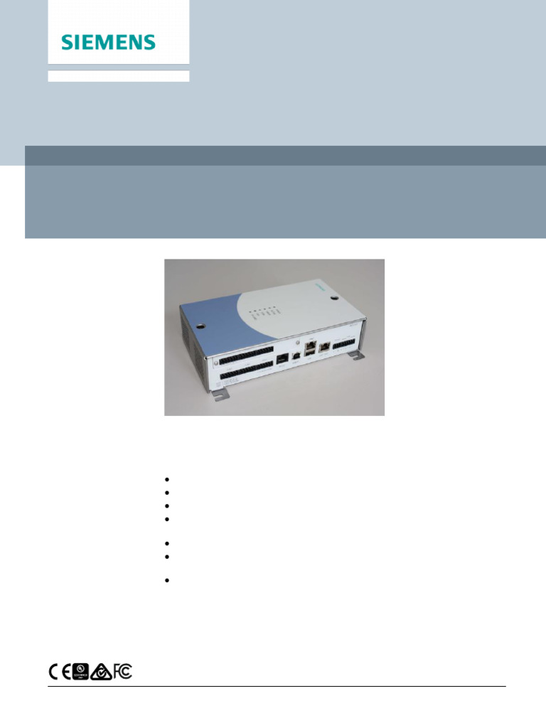 SiPass AC5102 Advanced Controller Specs | PDF | Computer Network | Usb