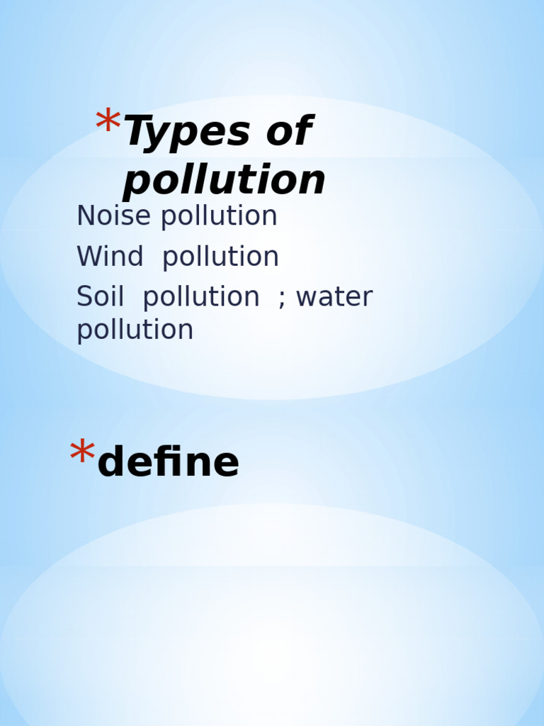Types of Pollution | PDF