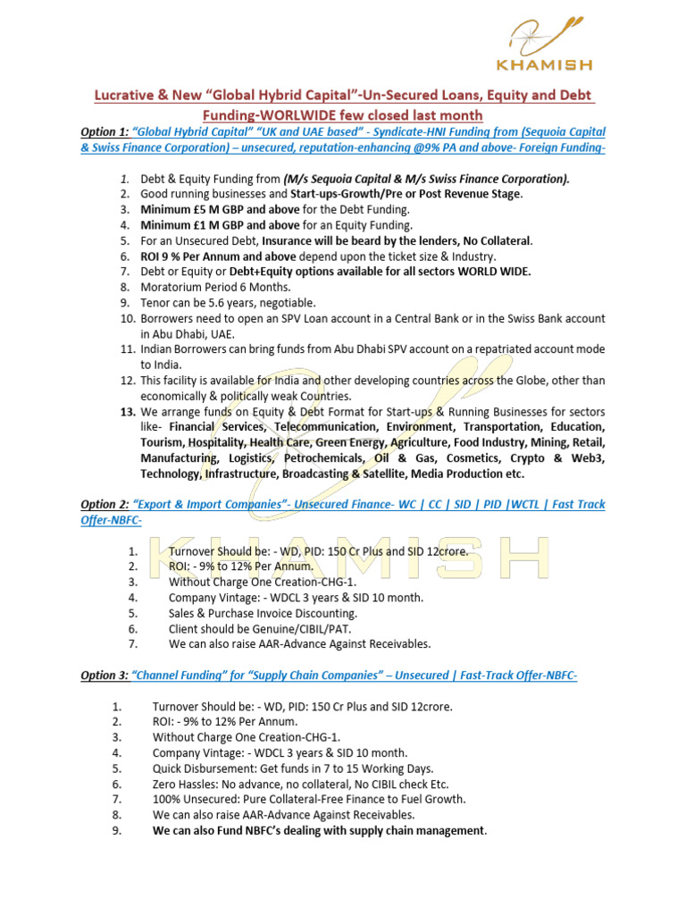 Global Hybrid Capital Funding Options | PDF | Banks | Debt