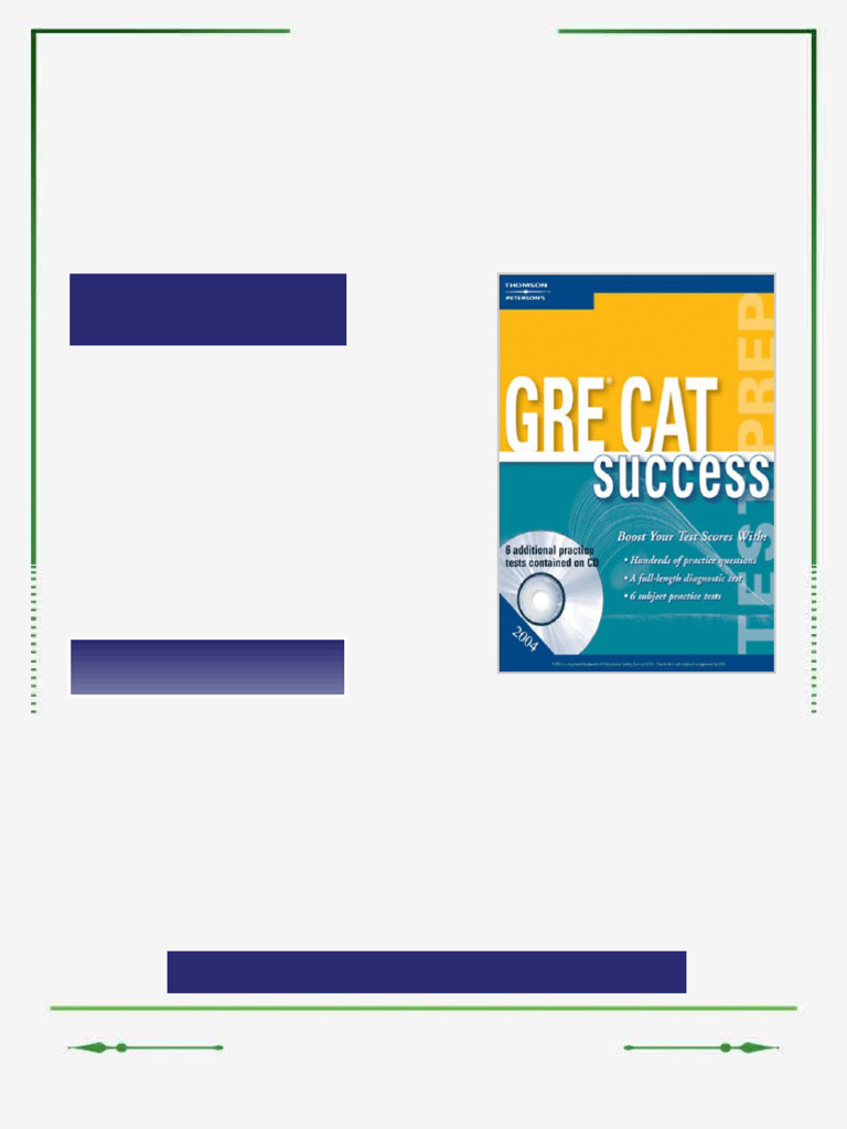 GRE CAT Success 2004 Peterson s Ultimate Gre Tool Kit 4th Edition ...