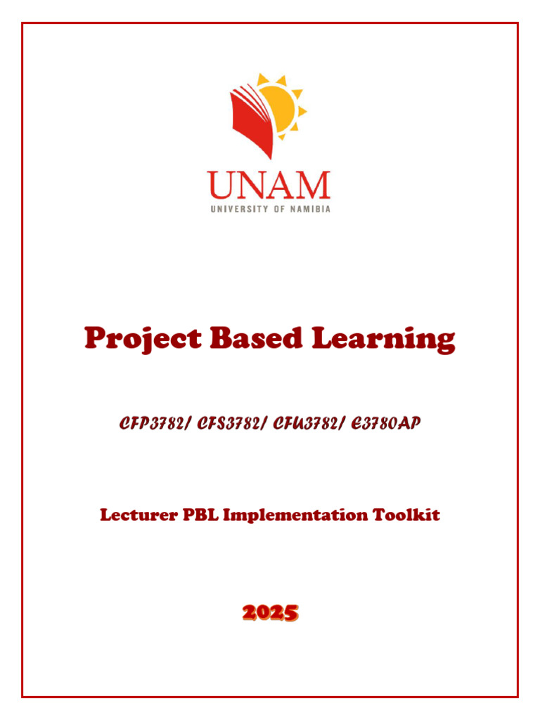 Lecturers' PBL Implementation Toolkit 2025 (1) | PDF | Teachers ...
