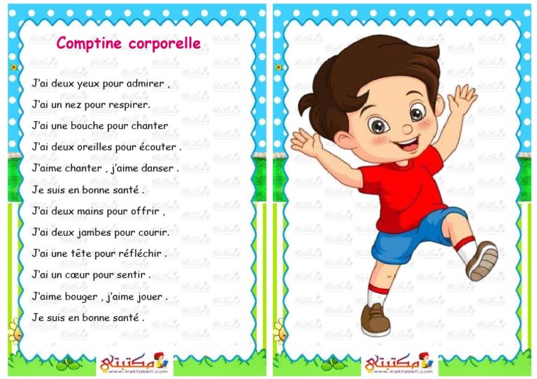 Comptine sur le corps et la santé | PDF