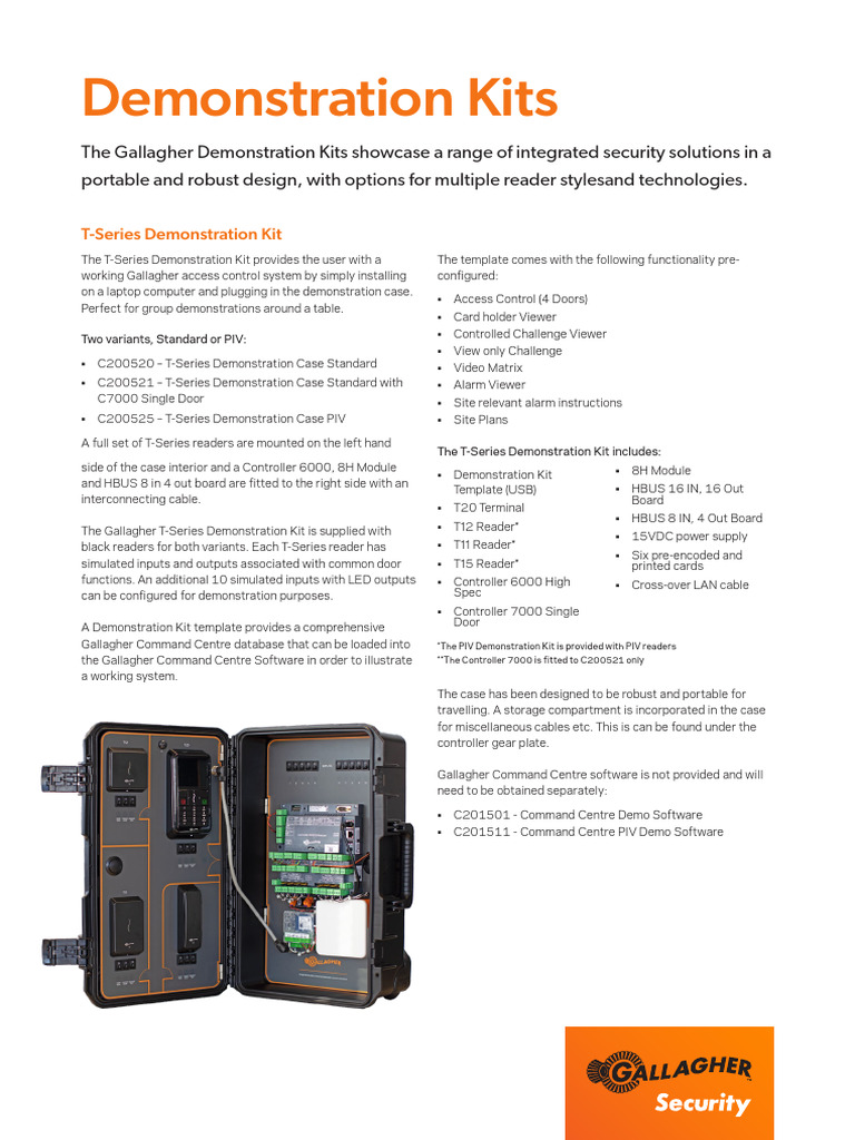 Gallagher Security Demonstration Kits | PDF | Access Control | Ios