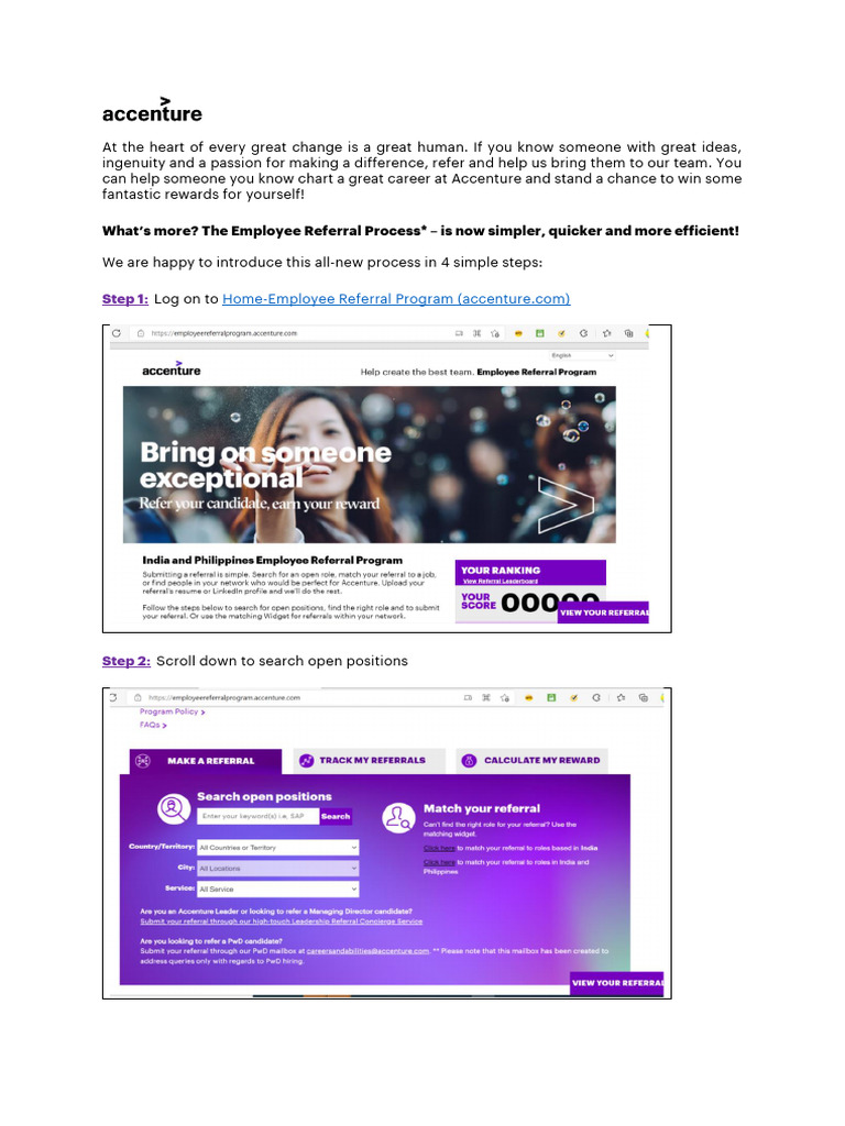 Accenture Employee Referral Process Guide | PDF
