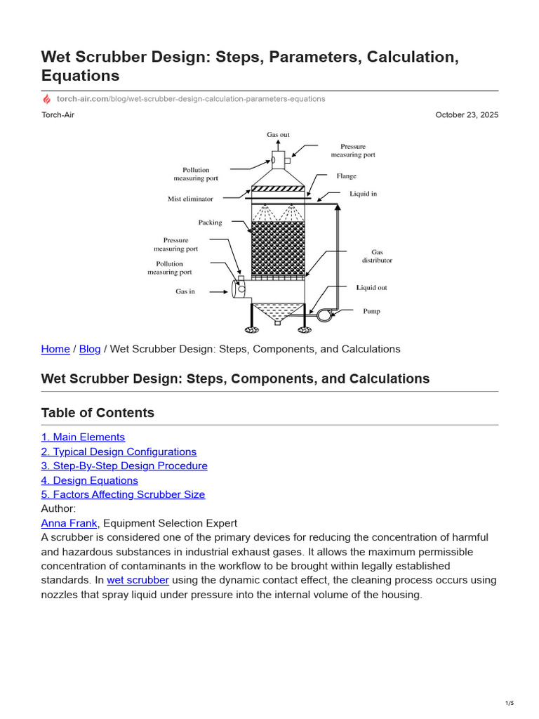 torch-air.com-Wet Scrubber Design Steps Parameters Calculation ...