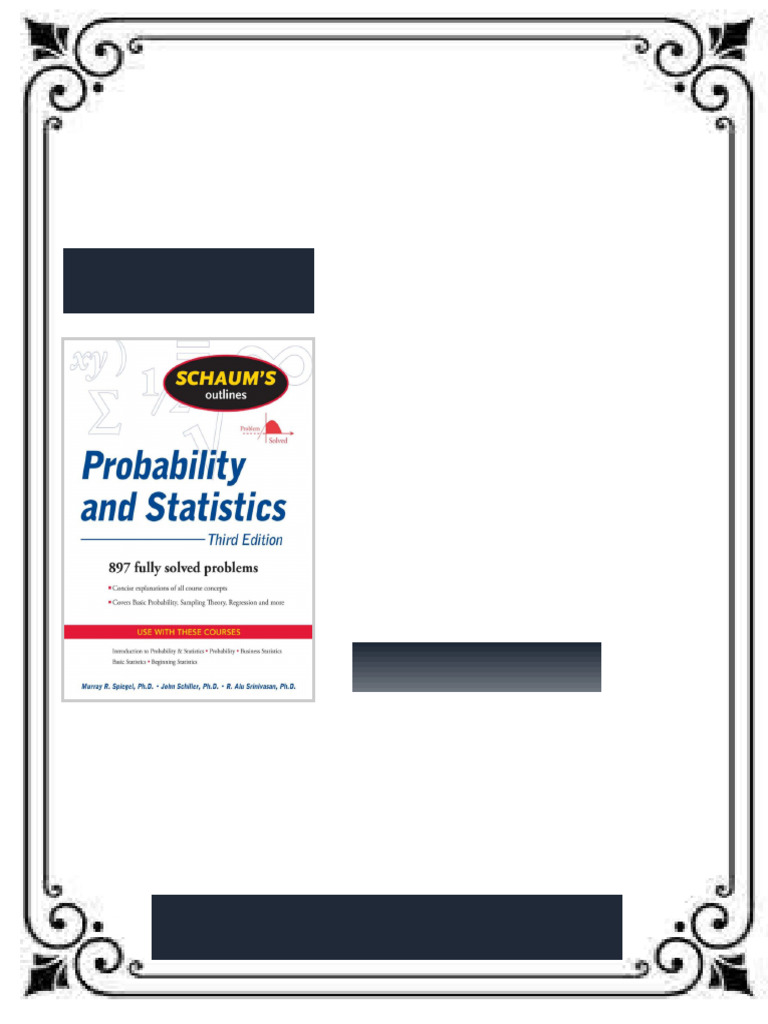 Schaums Outline of Probability and Statistics 3rd Edition by John ...
