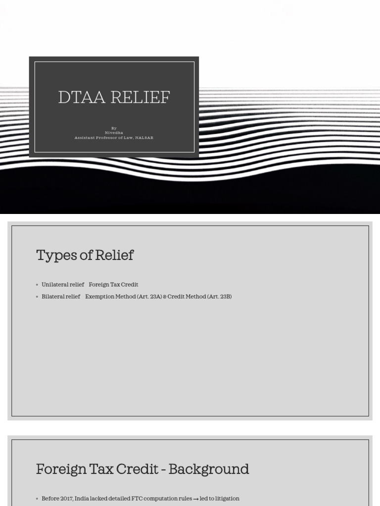 DTAA relief | PDF | Tax Treaty | Taxes