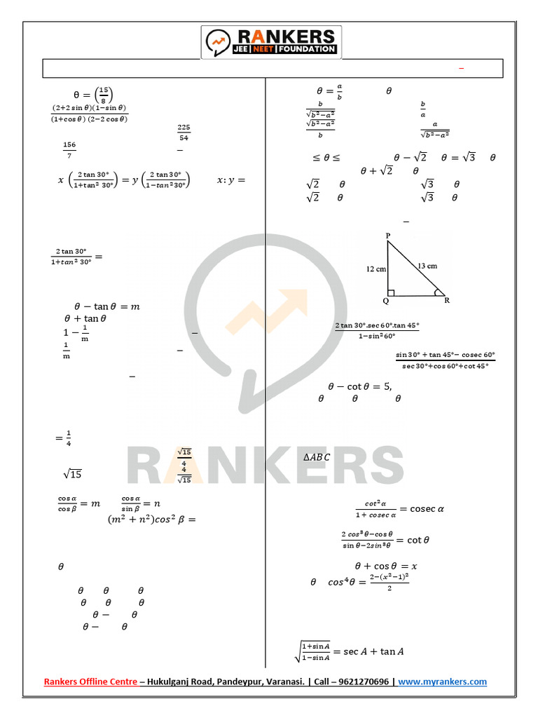 Introduction to Trigonometry - 08 | PDF | Trigonometric Functions ...