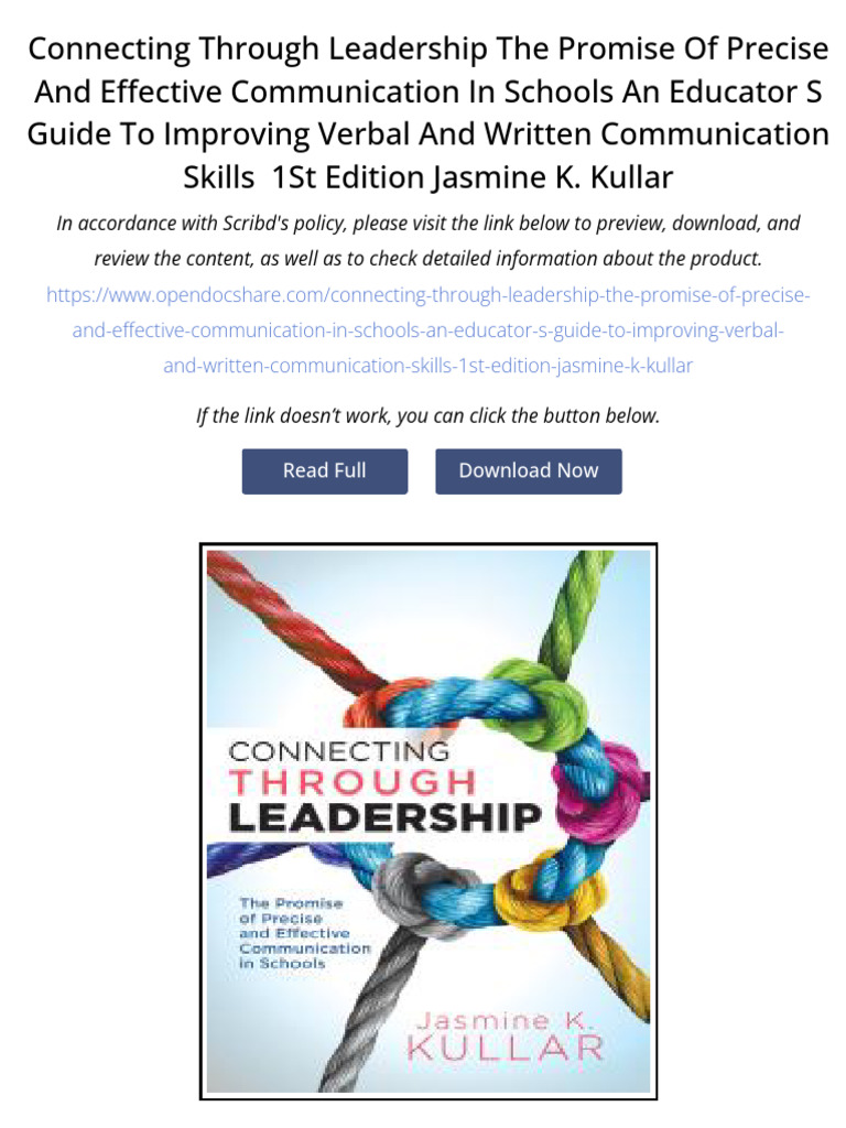 Connecting Through Leadership The Promise of Precise and Effective ...