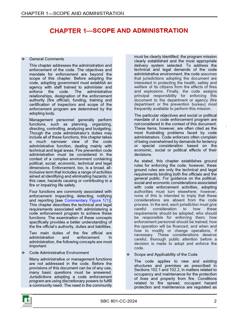 SBC 801 - 1 to 4 | PDF | Fire Safety
