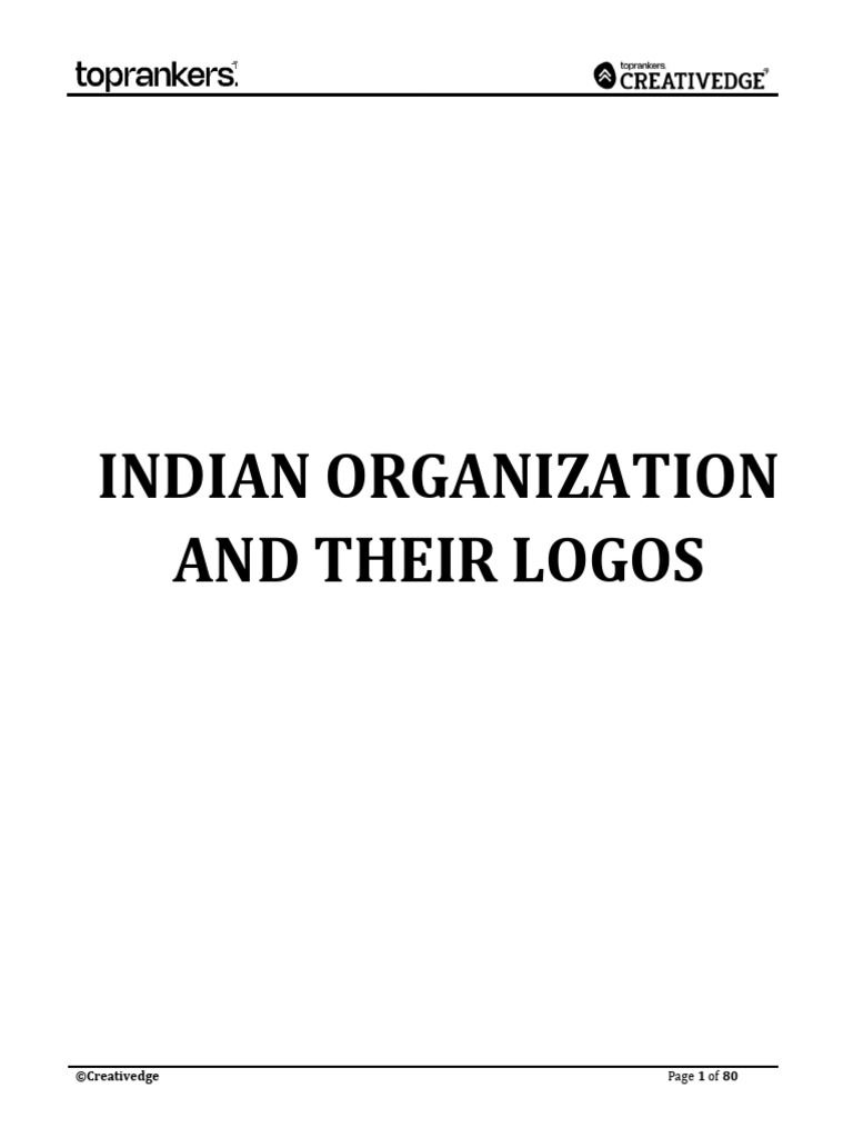 Indian Organizations and Logos Guide | PDF | Economy Of India