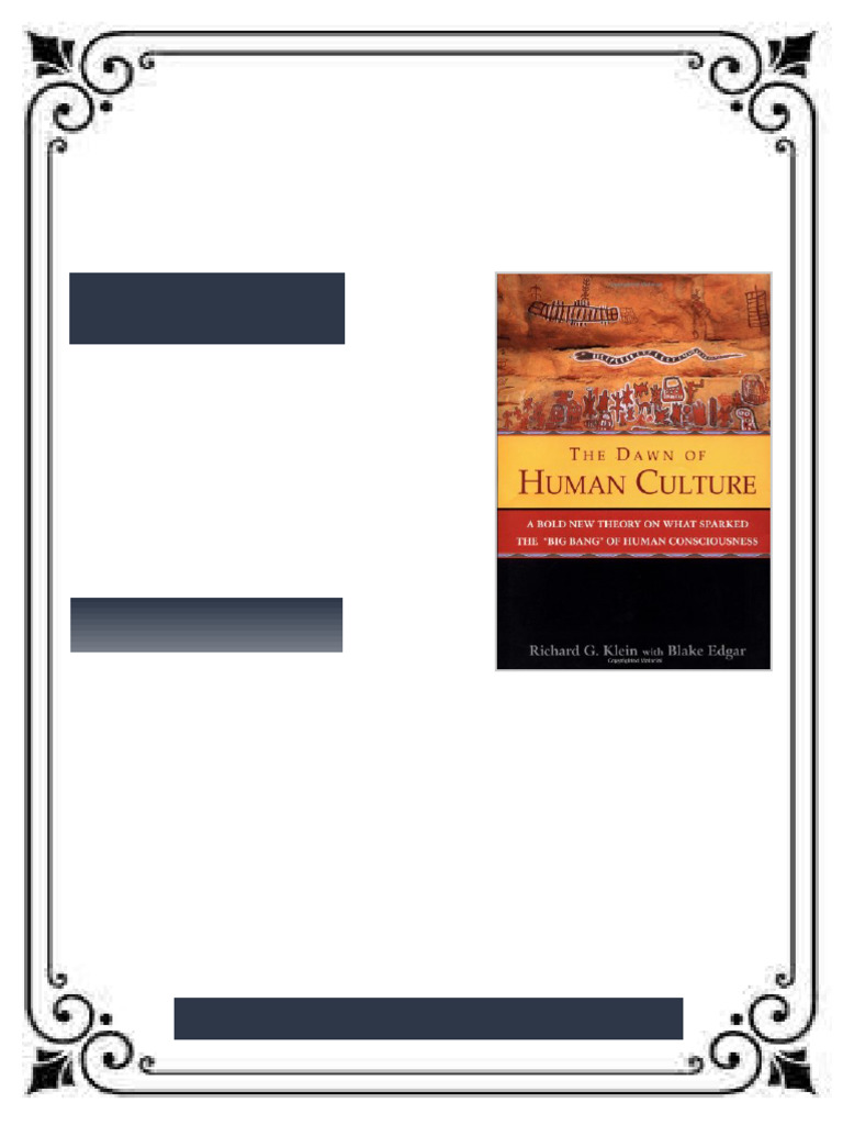 The Dawn of Human Culture 1st Edition Richard G. Klein ebook textbook ...