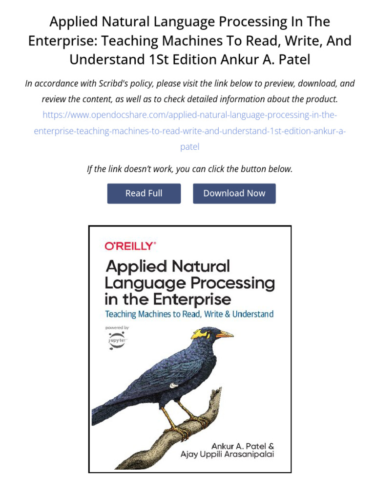 Applied Natural Language Processing in the Enterprise: Teaching ...