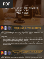 Article 154: Unlawful Publication Laws | PDF | Criminal Law | Crimes